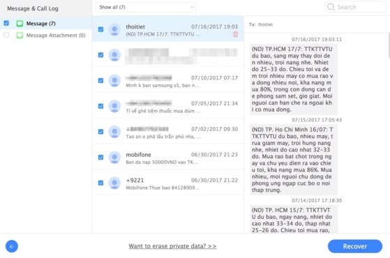 Cách khôi phục tin nhắn đã xóa trên iPhone