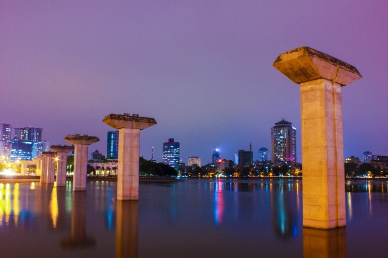 Hà Nội đẹp rực rỡ lúc hoàng hôn