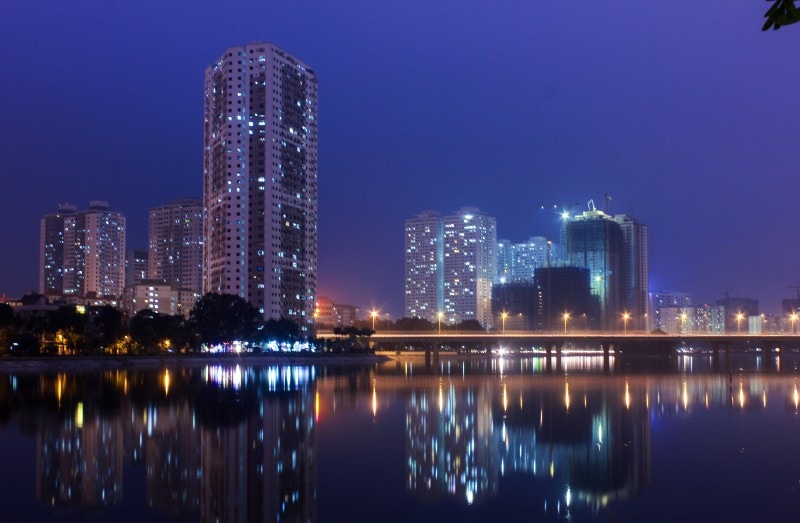 Hà Nội đẹp rực rỡ lúc hoàng hôn