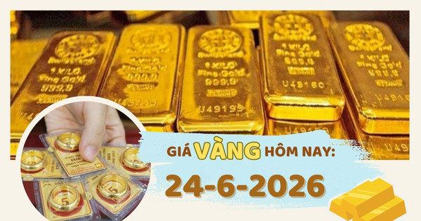 Giá vàng hôm nay 24-6: SJC giảm 1 triệu đồng/lượng